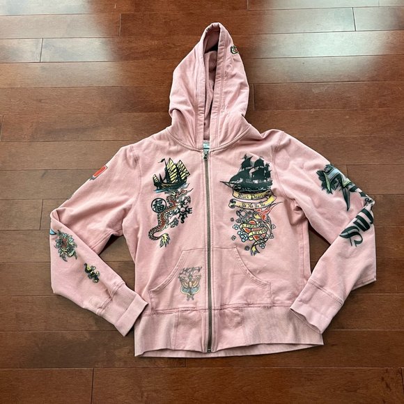 Disney | Tops | Disney Parks Womens Hoodie Large Pink Pirates Of The ...